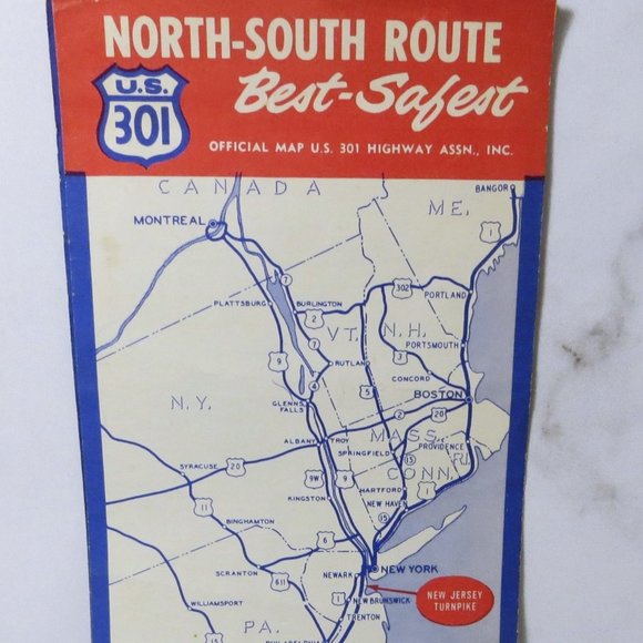 Art | Vintage North South Us 31 Highway Of Southern Hospitality Folding ...